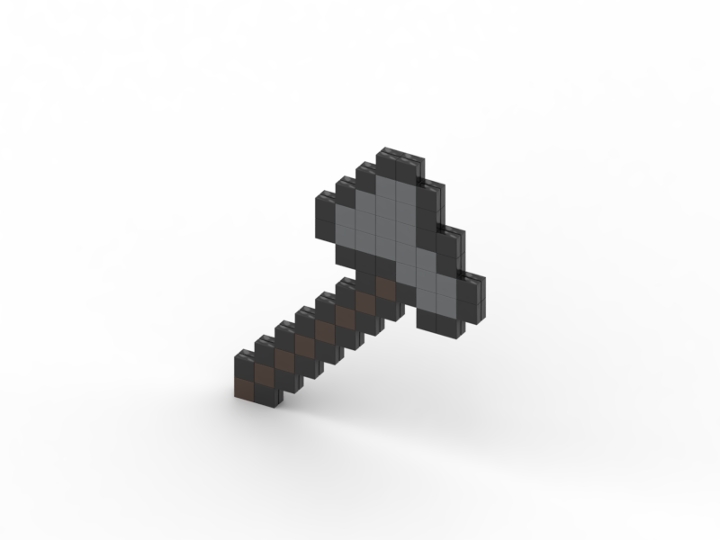 Minecraft Stone Axe from BrickLink Studio [BrickLink]