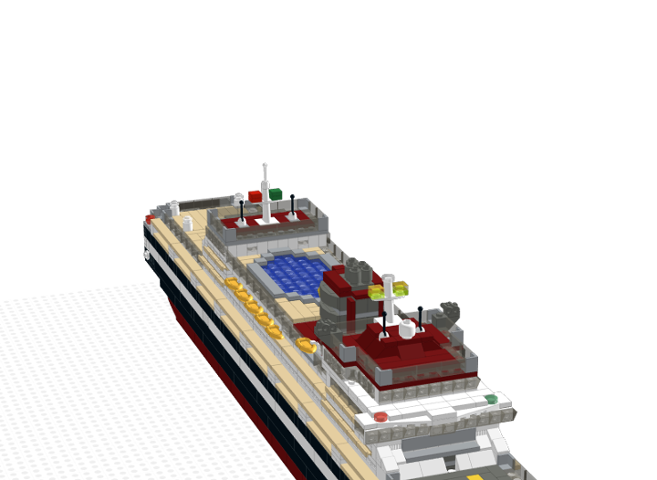 modern cruise ship from BrickLink Studio [BrickLink]